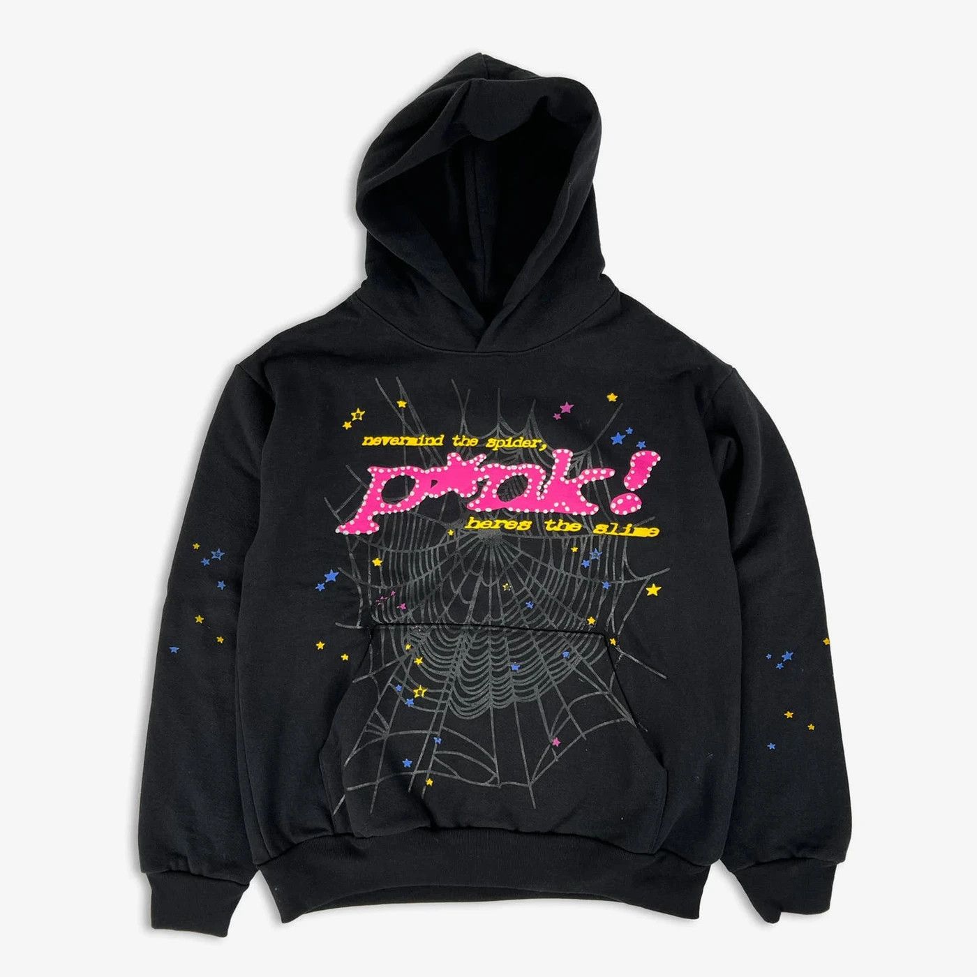Young Thug Sp5der Worldwide P*NK Hoodie Spider Black 2X-LARGE | Grailed