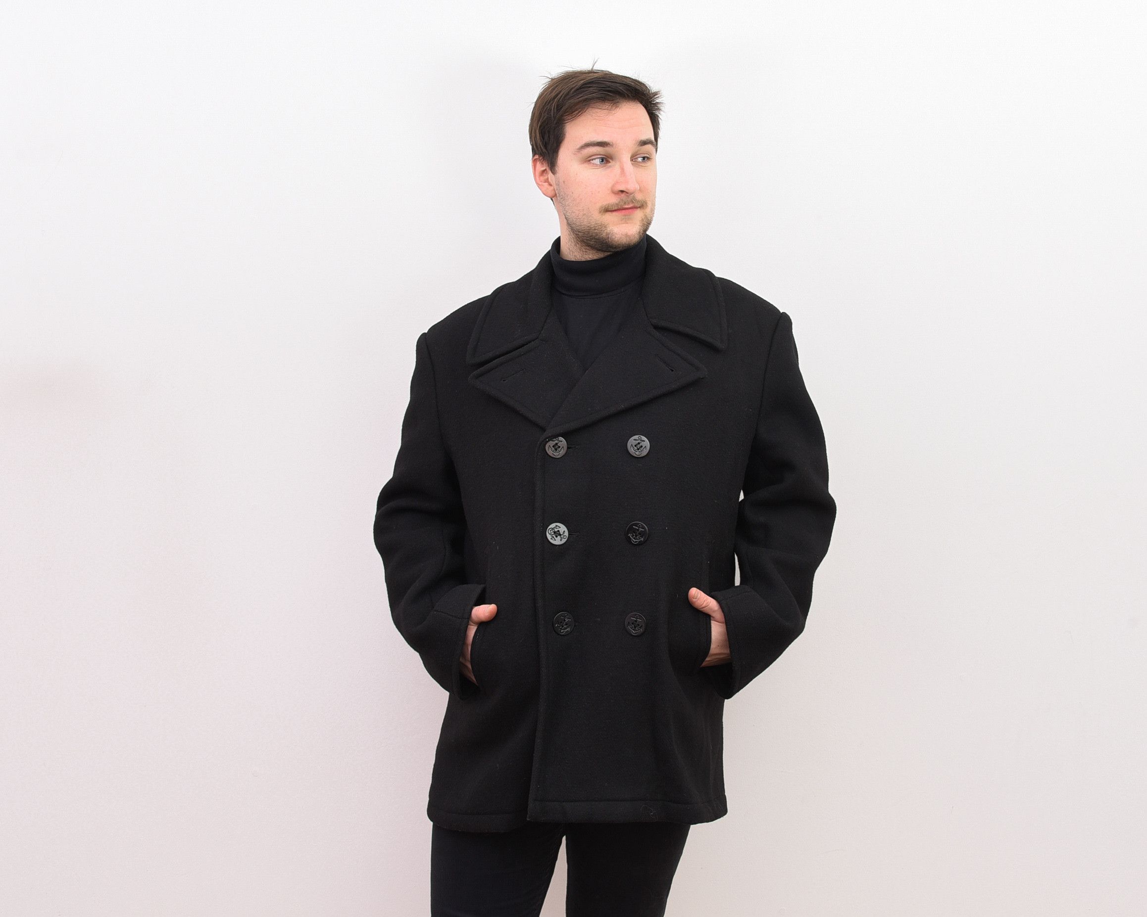 Mil Tec × Us Issue × Vintage Vintage 1980's US Navy L Wool Deck Jacket ...