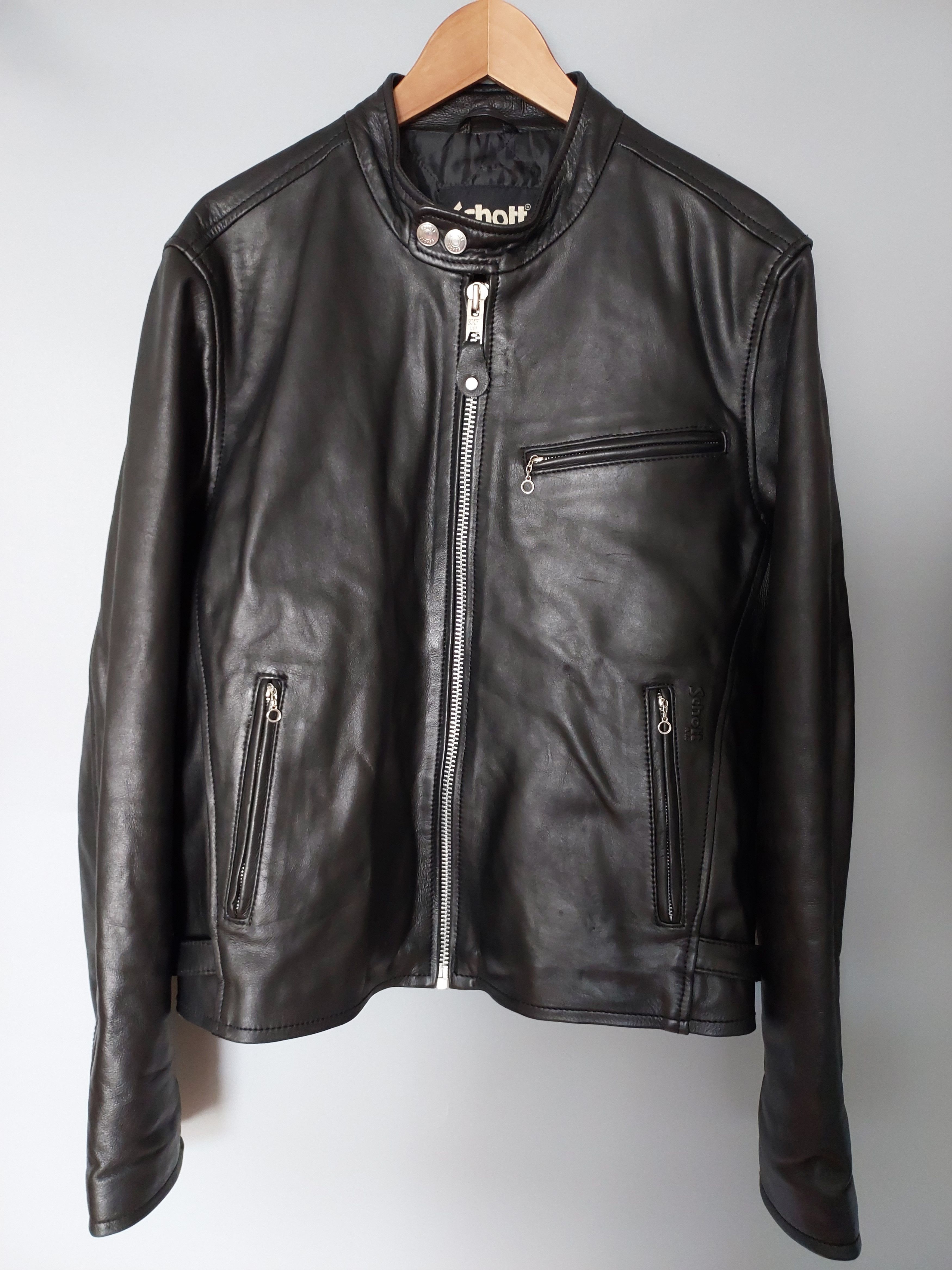 Hype × Made In Usa × Schott Schott leather jacket black model LC940D XL ...
