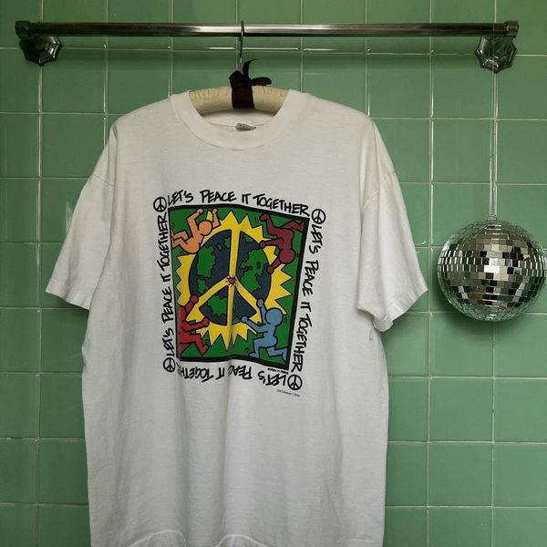 Vintage 1993 Peace It Together Karen Perez Keith Haring Art T Shirt ...