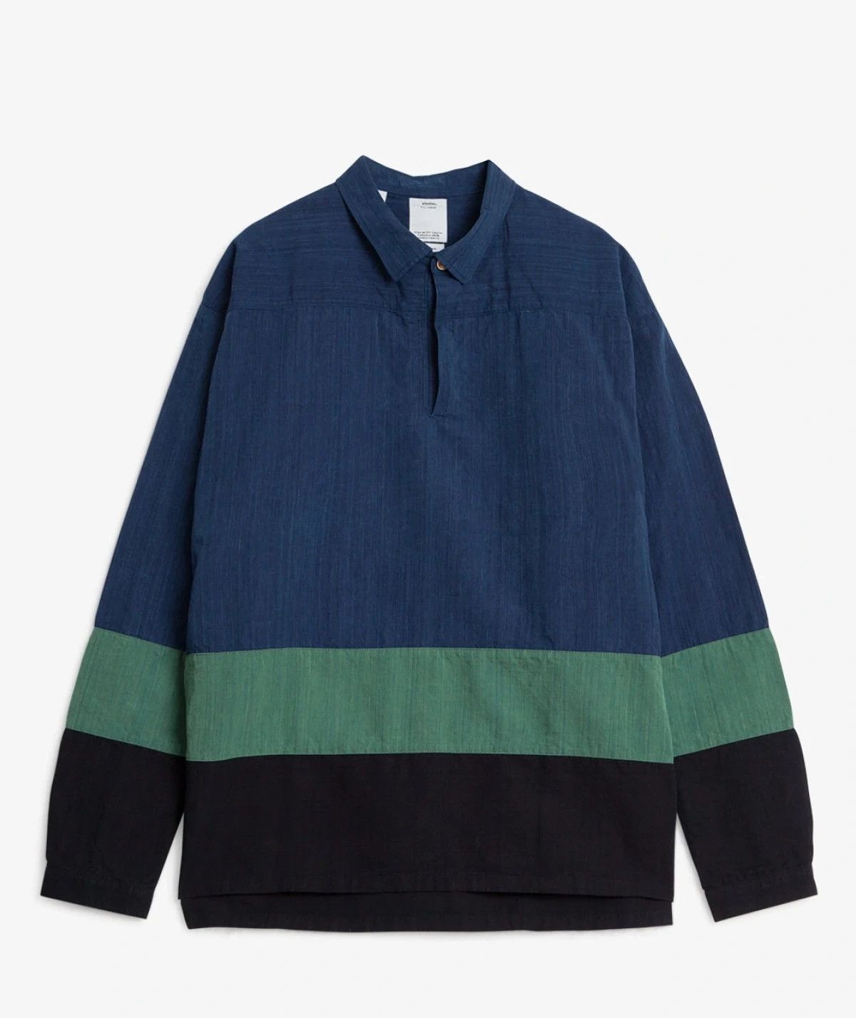 Visvim Kerchief border tunic (cotton/linen) indigo | Grailed