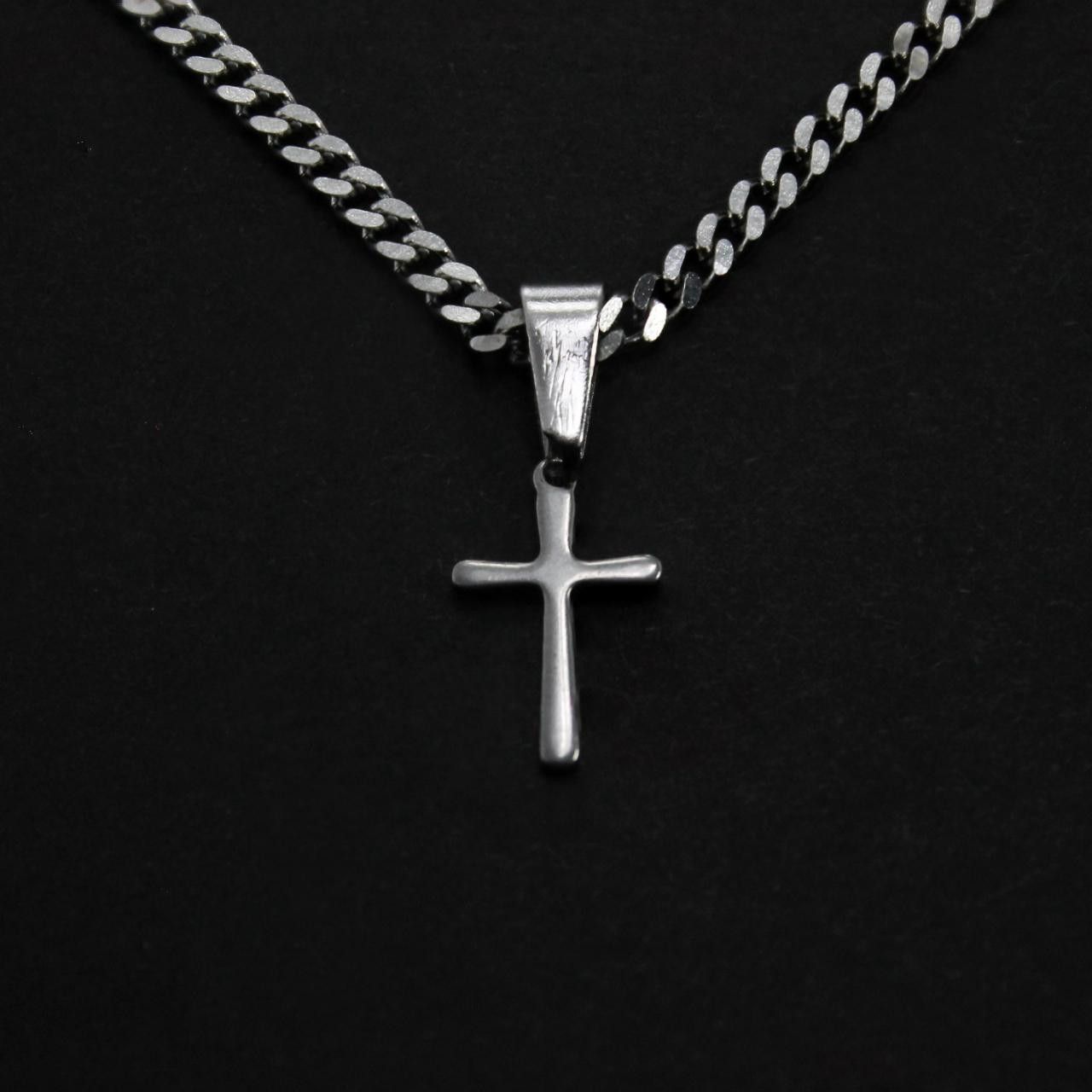 Cuban Link Chain × Jewelry × Streetwear ️ Silver Necklace with Tiny ...