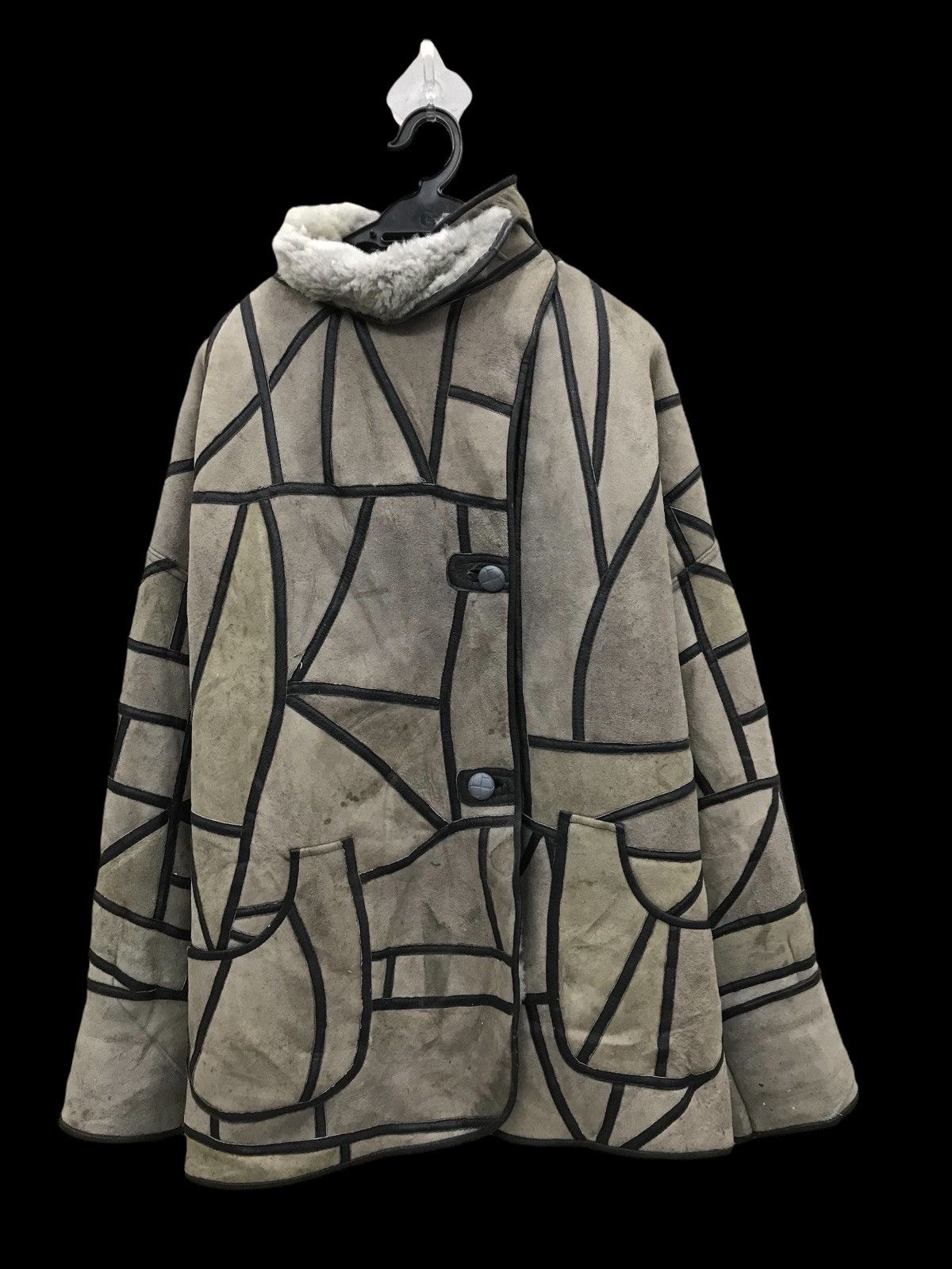 Leather Jacket × Very Rare LAST DROP MADE IN POLAND SUEDE SHEARLING ...