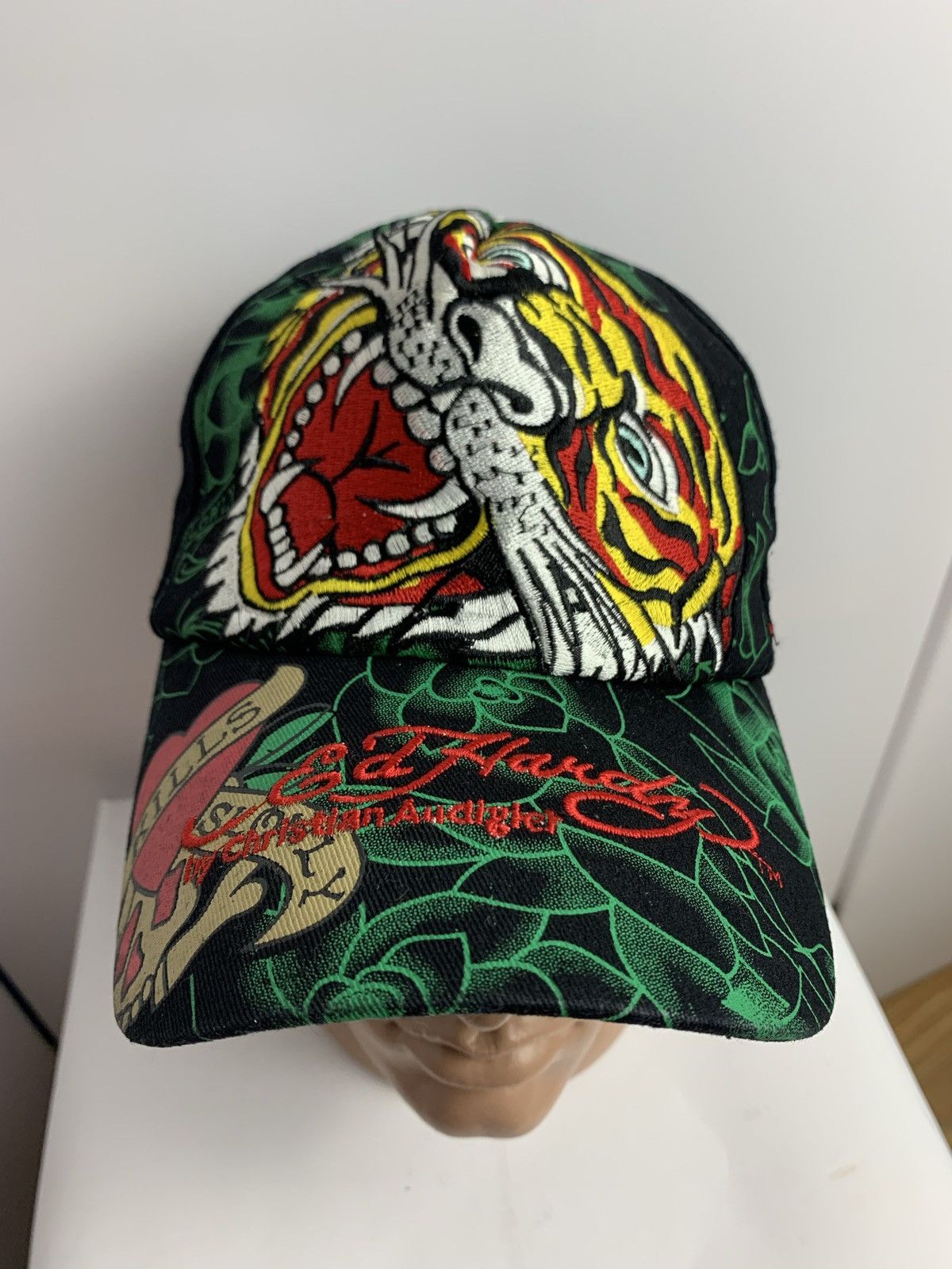 Ed Hardy × Streetwear × Vintage Vintage cap Ed Hardy tiger big logo ...