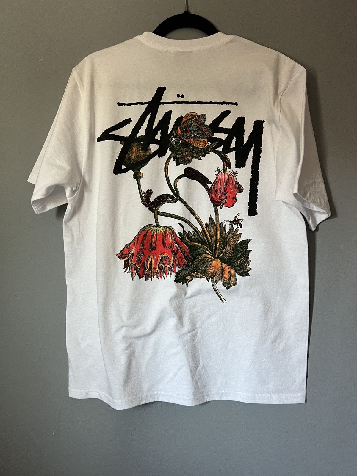 Rare × Streetwear × Stussy White Stussy Flower Shirt | Grailed