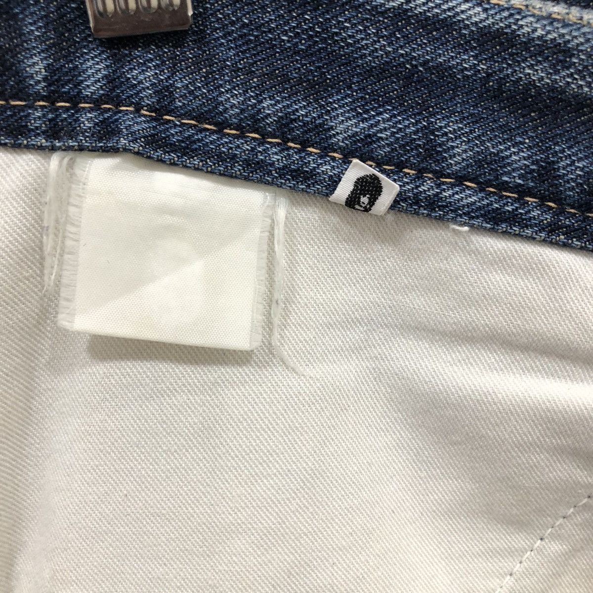 Bape A Bathing Ape Bape Distressed Denim Selvedge Jeans Custom | Grailed