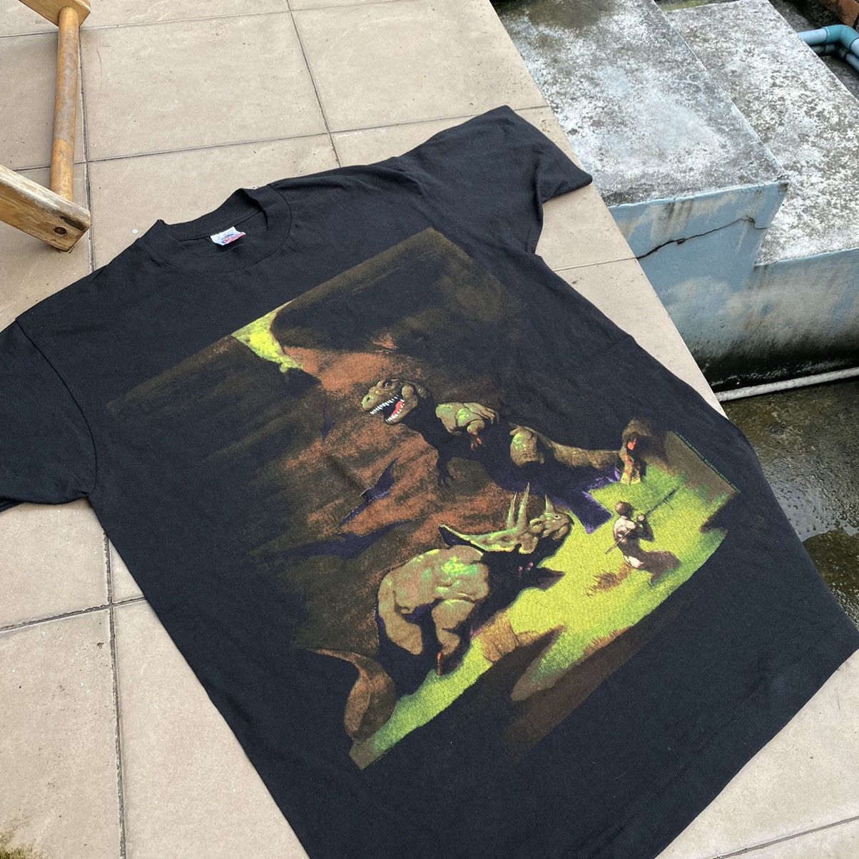 Art × Made In Usa × Vintage VINTAGE 90S FRANK FRAZETTA T-SHIRT | Grailed