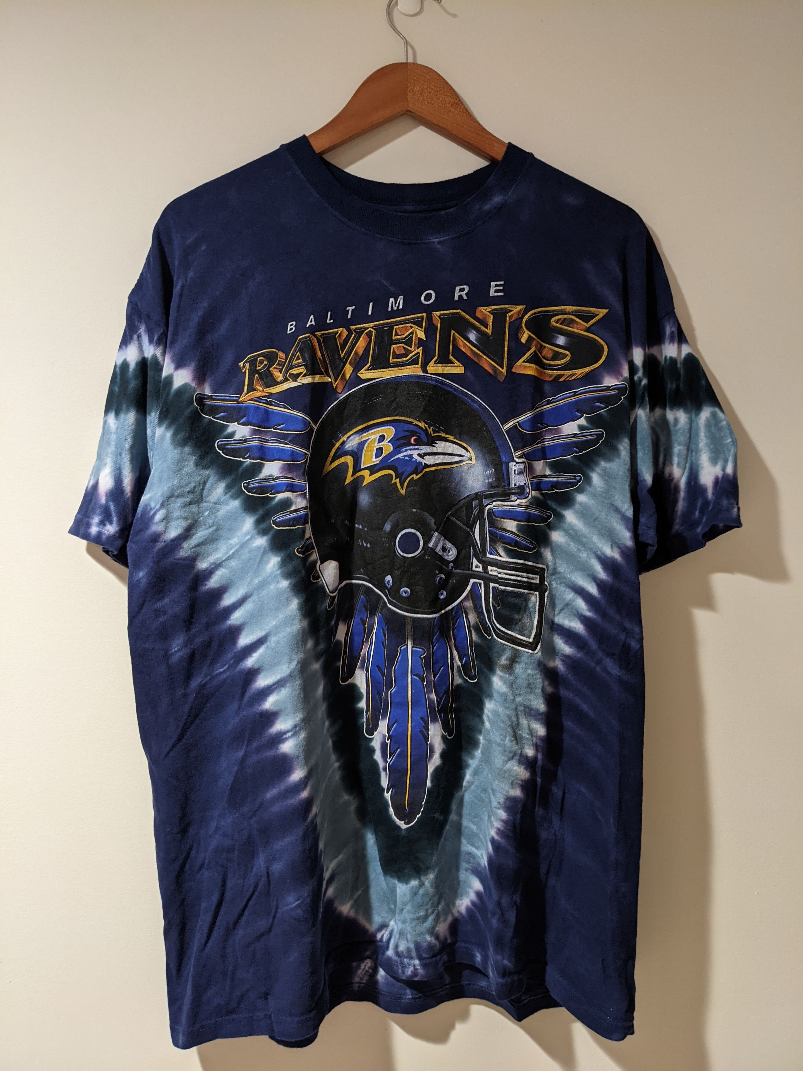 Majestic × NFL × Vintage Baltimore Ravens Majestic Tie-dye T-Shirt ...