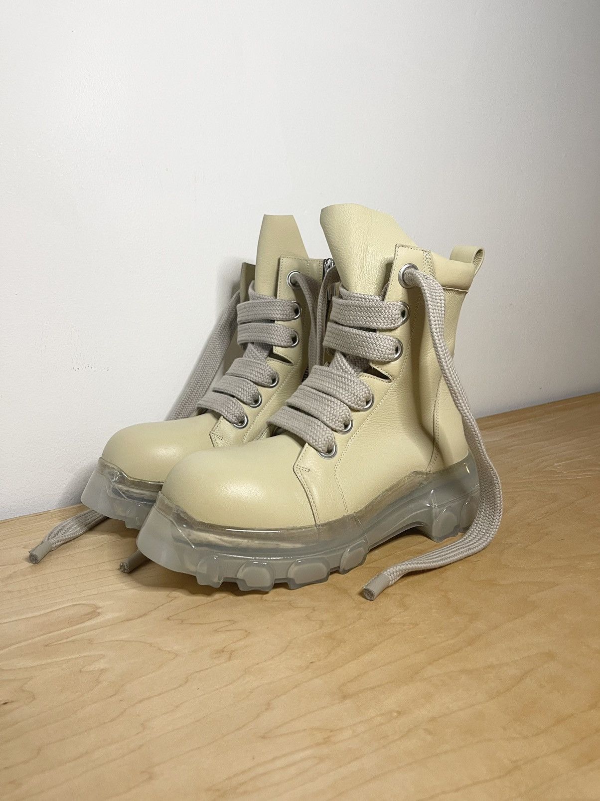 Rick Owens SS22 Fogachine Jumbo Laced Tractor Boots | Grailed