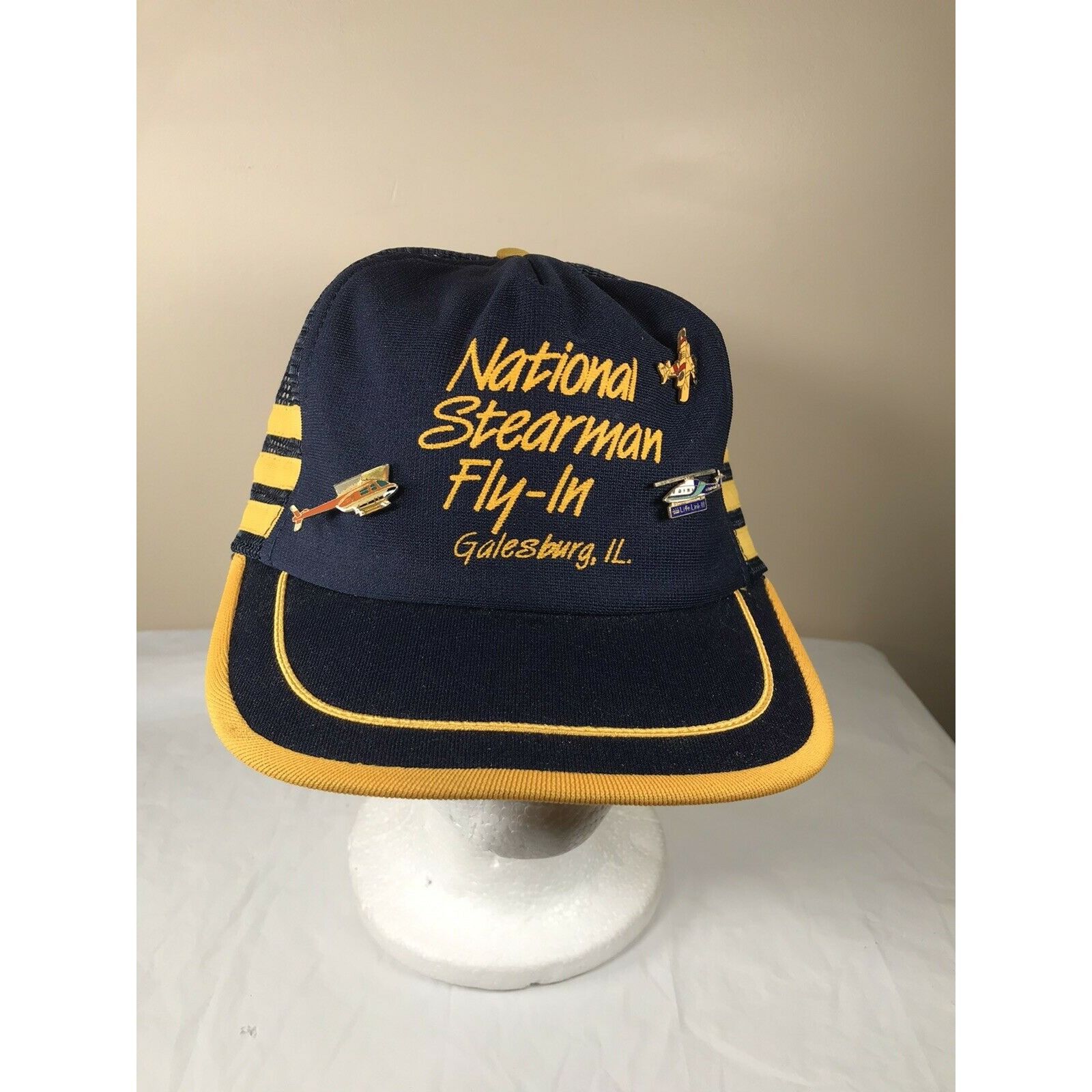 Made In Usa Vintage Three Stripe National Stearman Fly-in Snapback hat ...