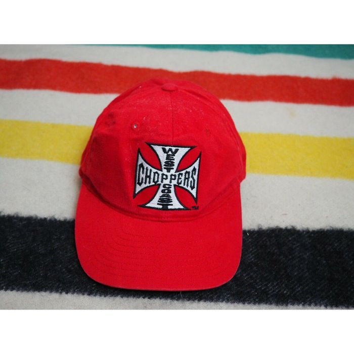Vintage VTG Y2k 2000s West Coast Choppers Jesse James Red Snapback Hat ...