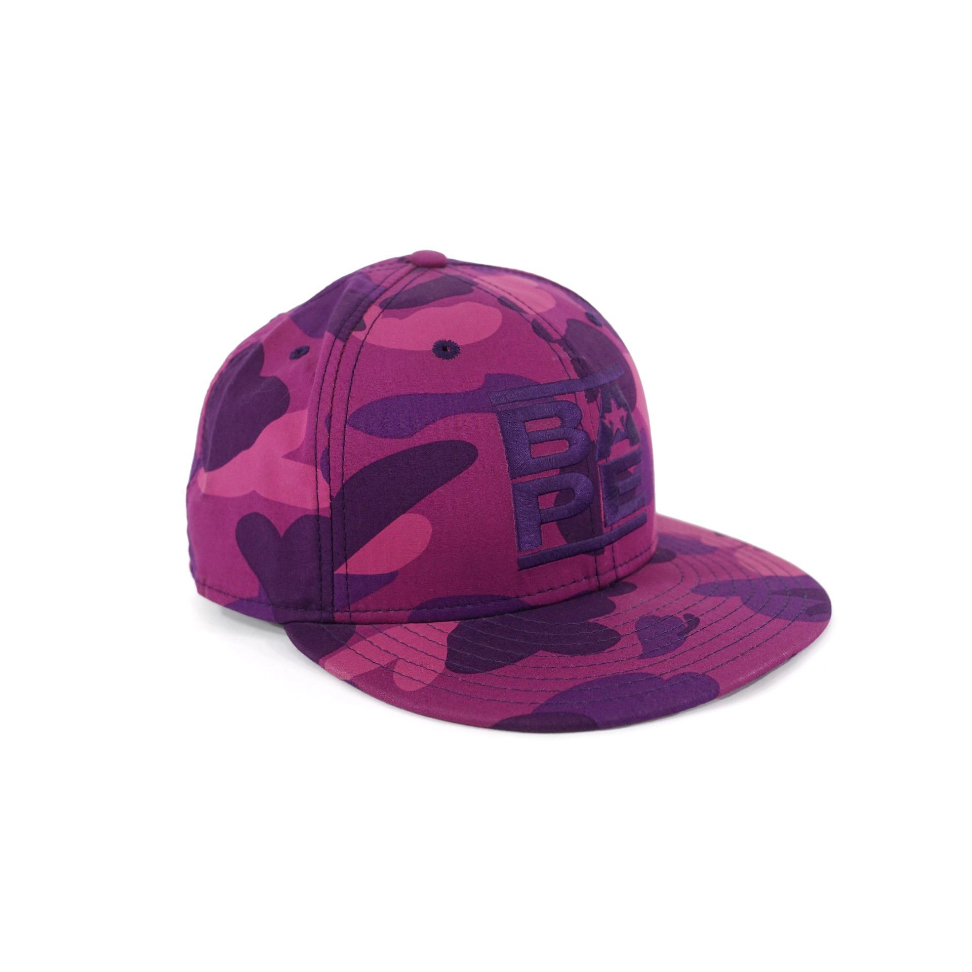 Bape Color Camo RUN DMC Logo Fitted Baseball Cap | Grailed