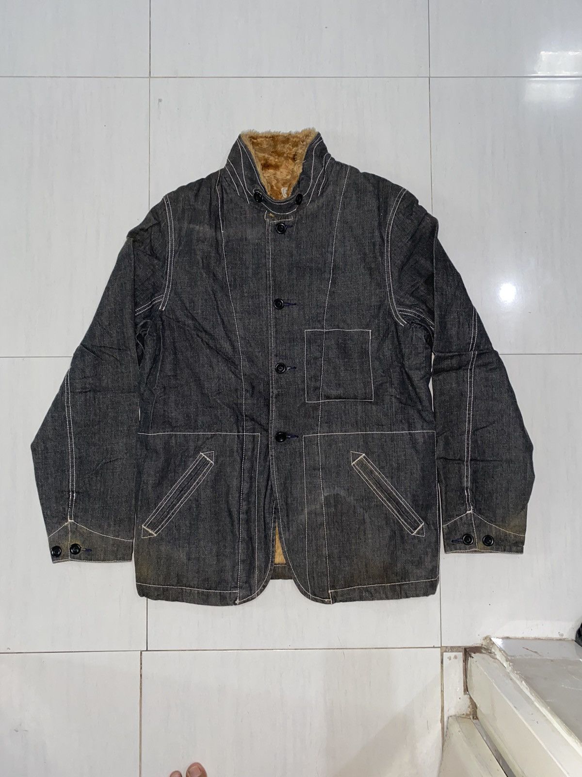 Eternal Eternal bitchu kurashiki union made faux chore denim jacket ...