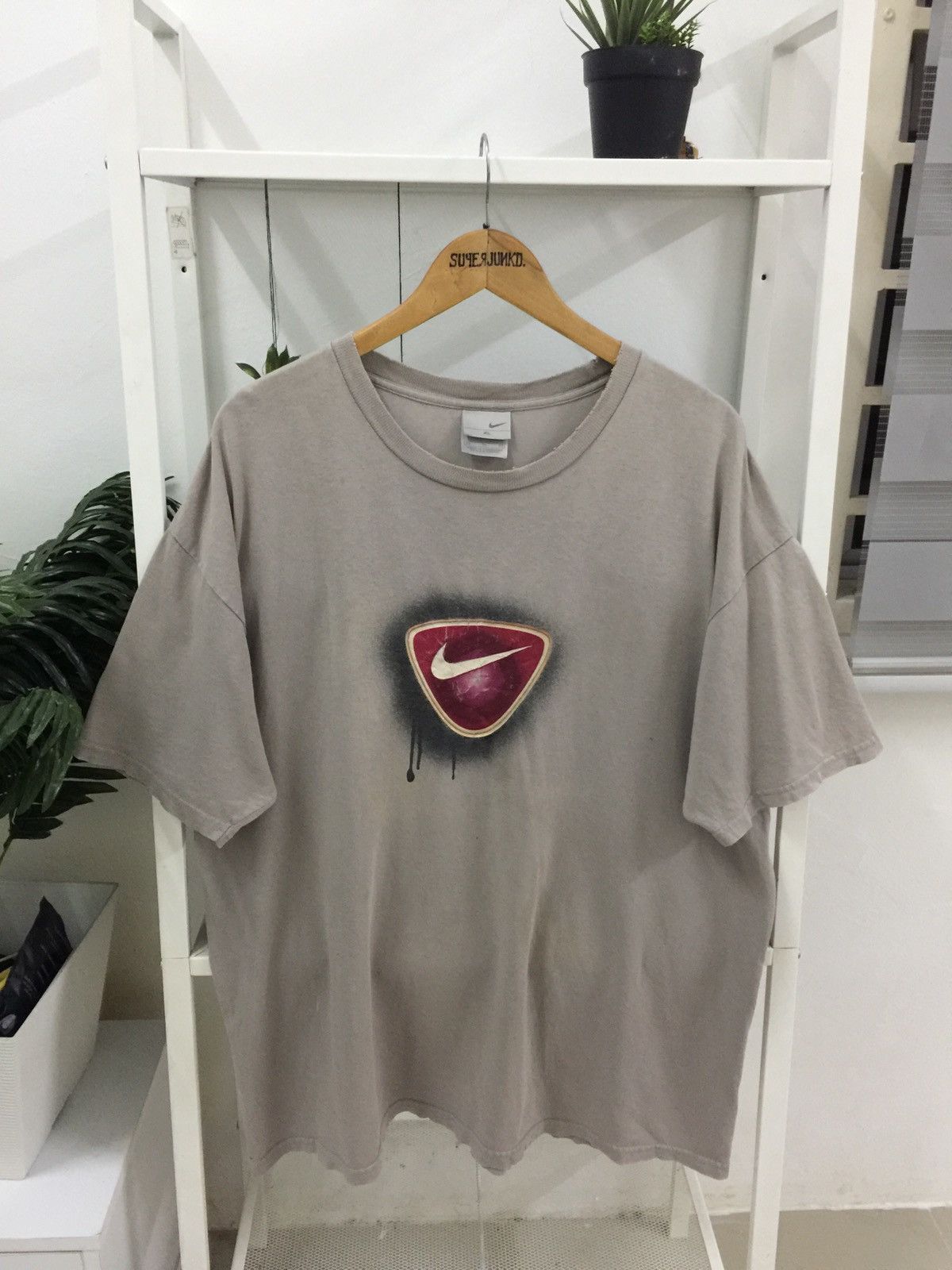 Nike Vintage Distressed Nike Center Swoosh logo t shirt | Grailed