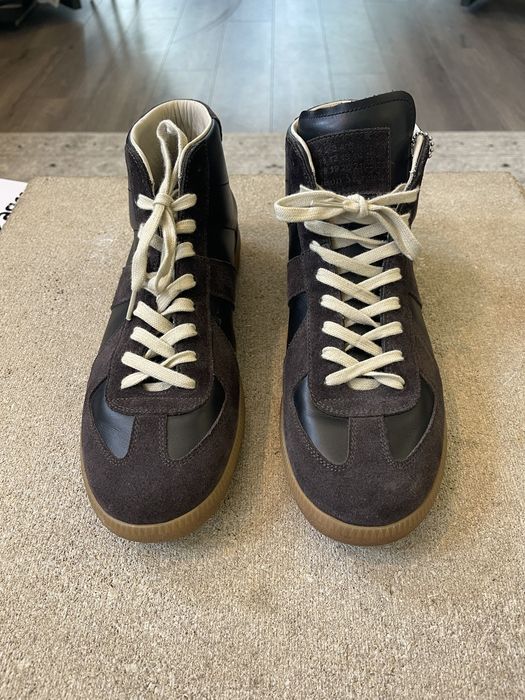 Maison Margiela High Tops GATS Brown Gum Sole | Grailed