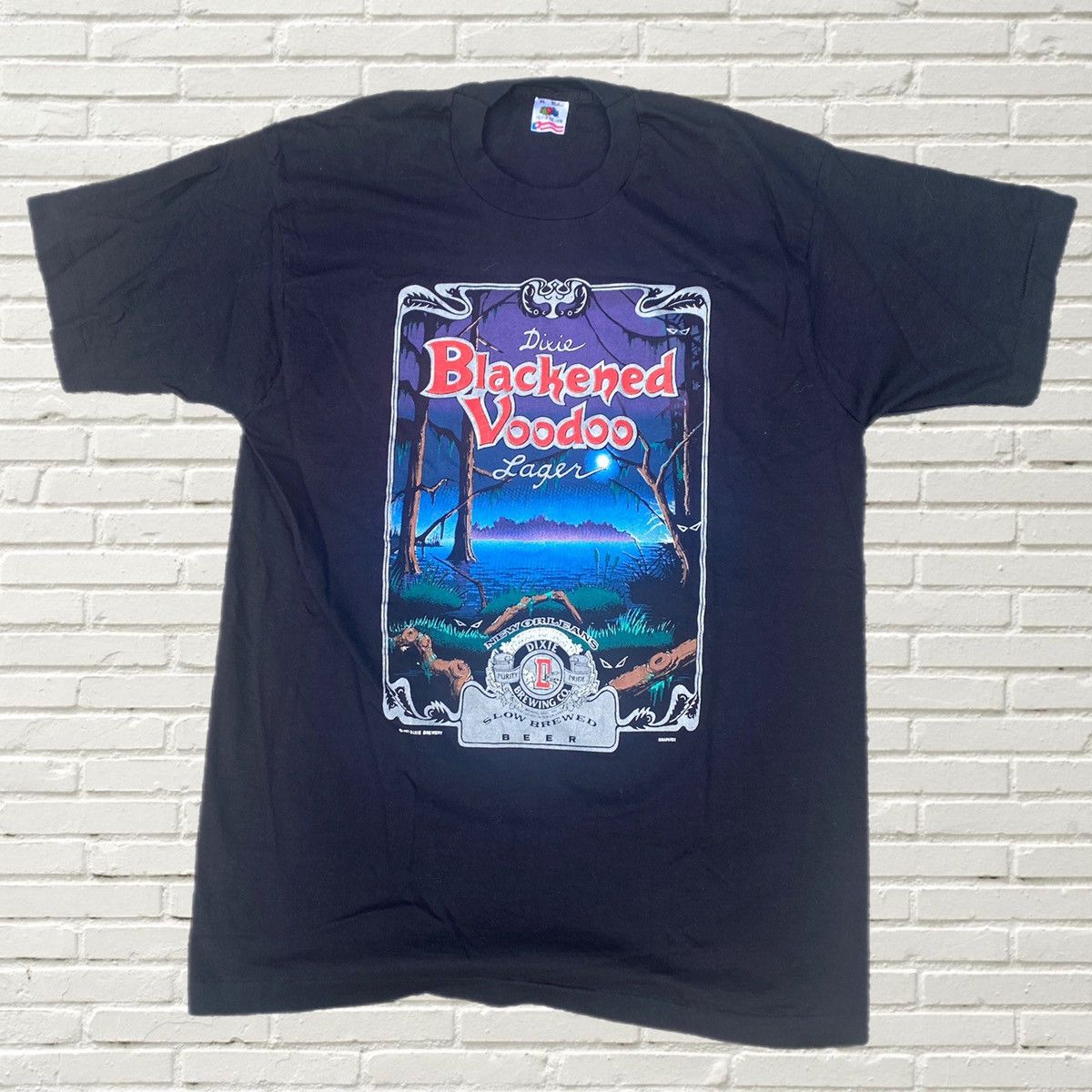 Vintage Vintage 90s Dixie Blackend Voodoo Lager Beer T Shirt | Grailed