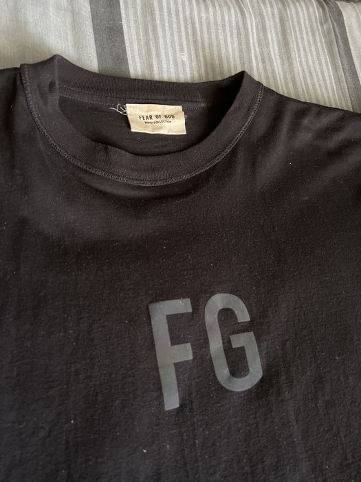 Fear of God Fear of God Reflective FG Logo T-Shirt | Grailed