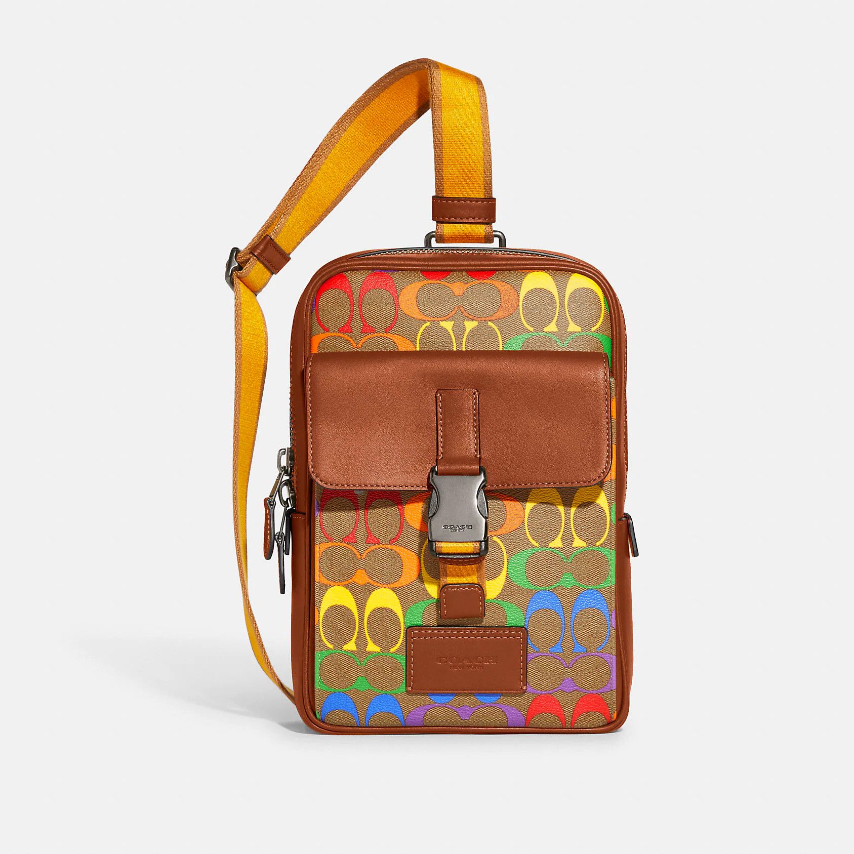 Coach Track Pack In Rainbow Signature Canvas | Grailed