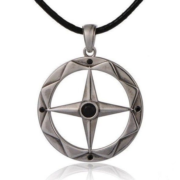 Sterling Silver Viking Solar Cross Sterling Silver 925 Pendant Necklace ...
