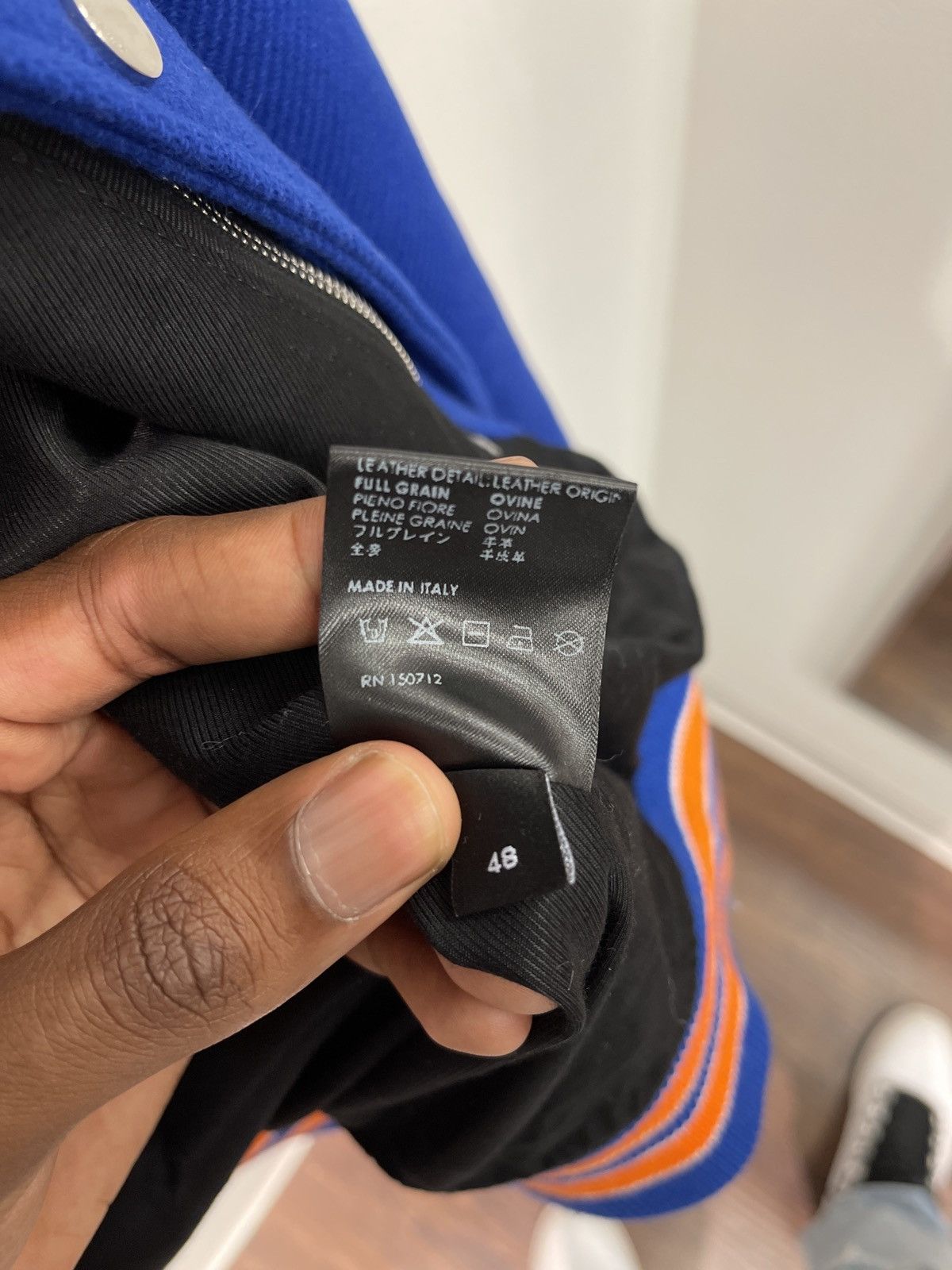 Amiri Amiri Bone Jacket Blue/Orange | Grailed