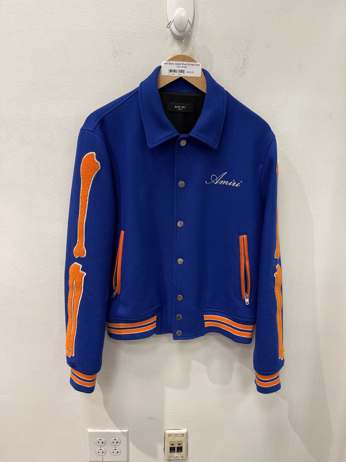 Amiri Amiri Bone Jacket Blue/Orange | Grailed