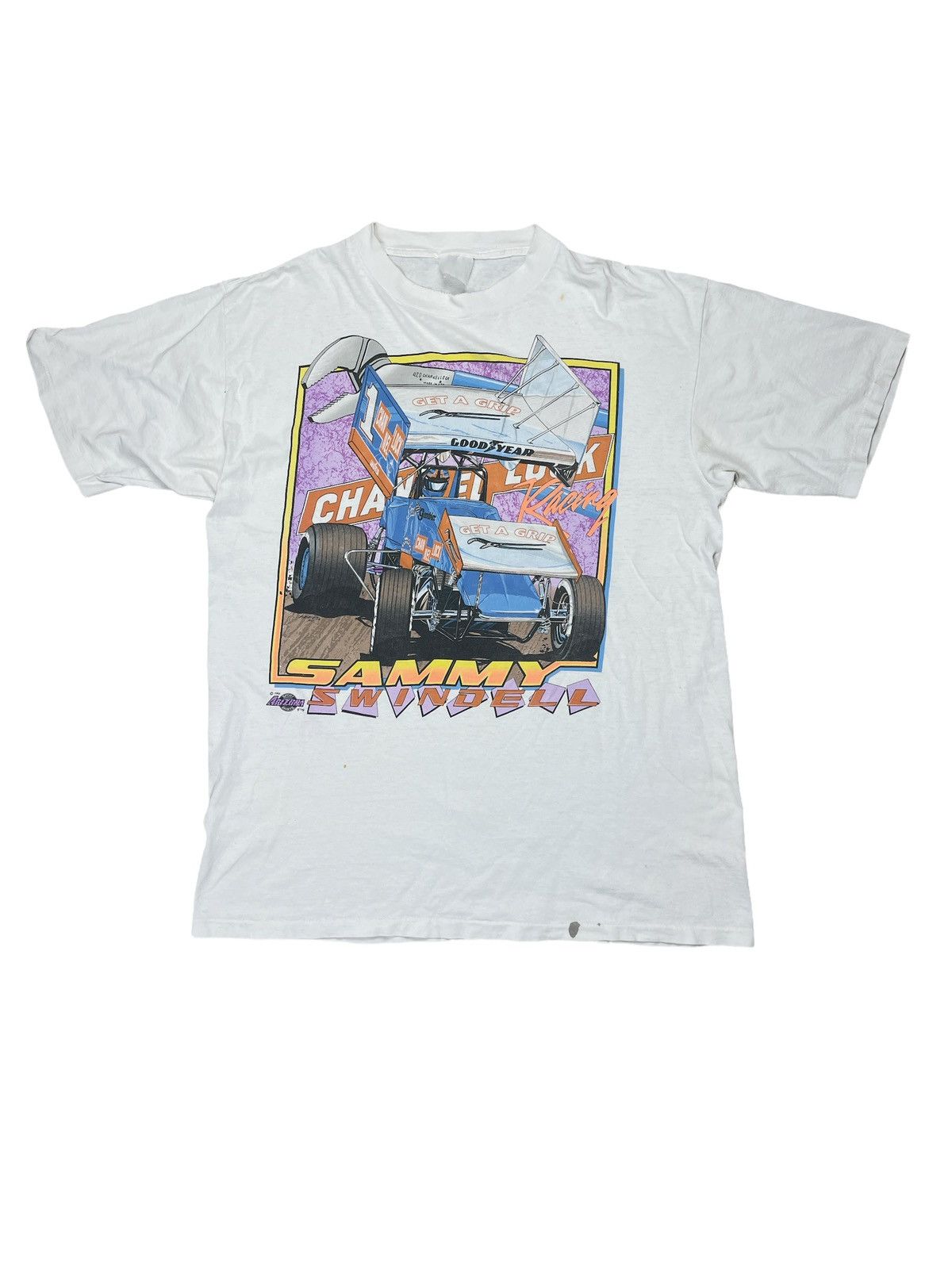 Racing × Vintage VTG 1996 Sammy Swindell ‘Get a Grip’ Outlaw Racing T ...