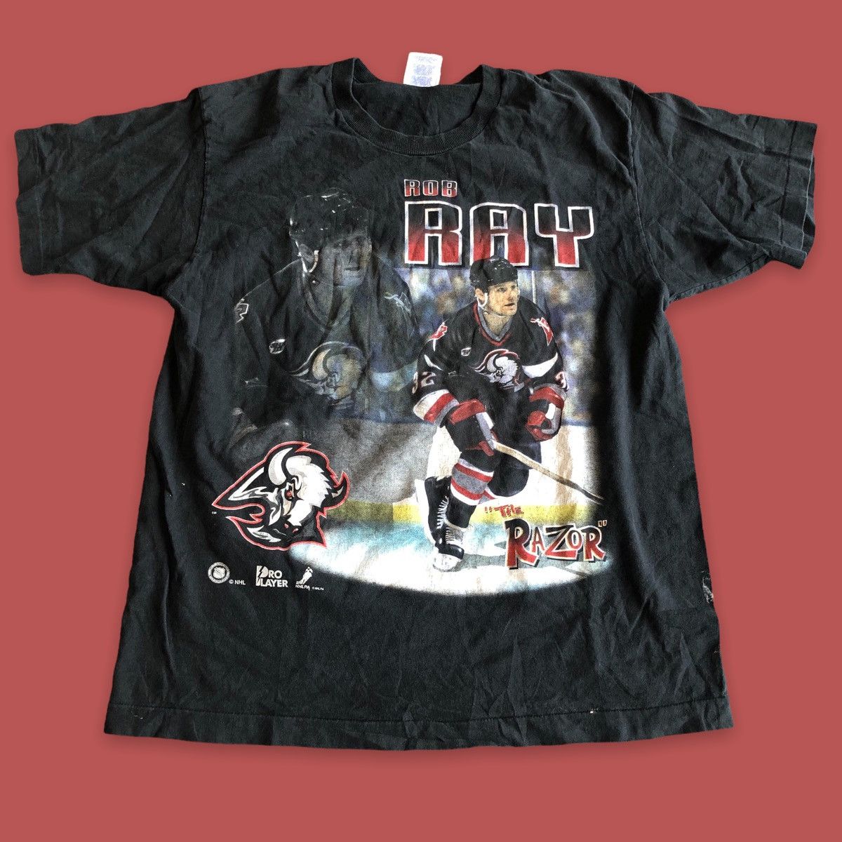 Vintage Vintage Rob Ray Buffalo sabres graphic pro player NHL tee | Grailed