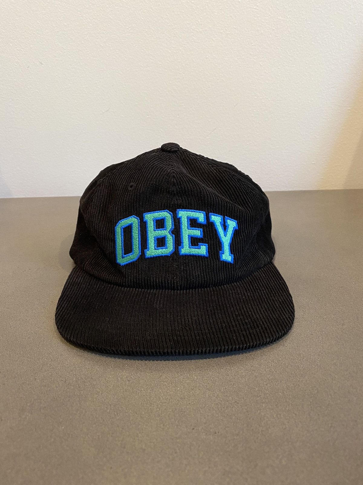 Obey OBEY black corduroy hat OS | Grailed