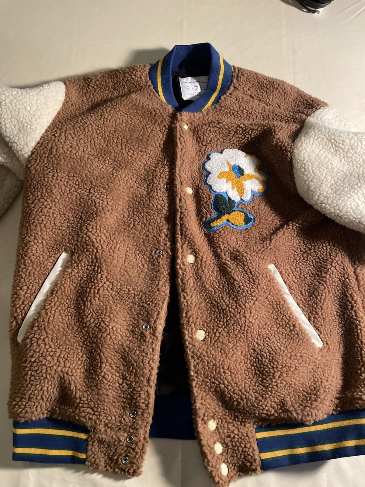 Urban Outfitters Urban Outfitters Fleece Varsity Jacket | Grailed