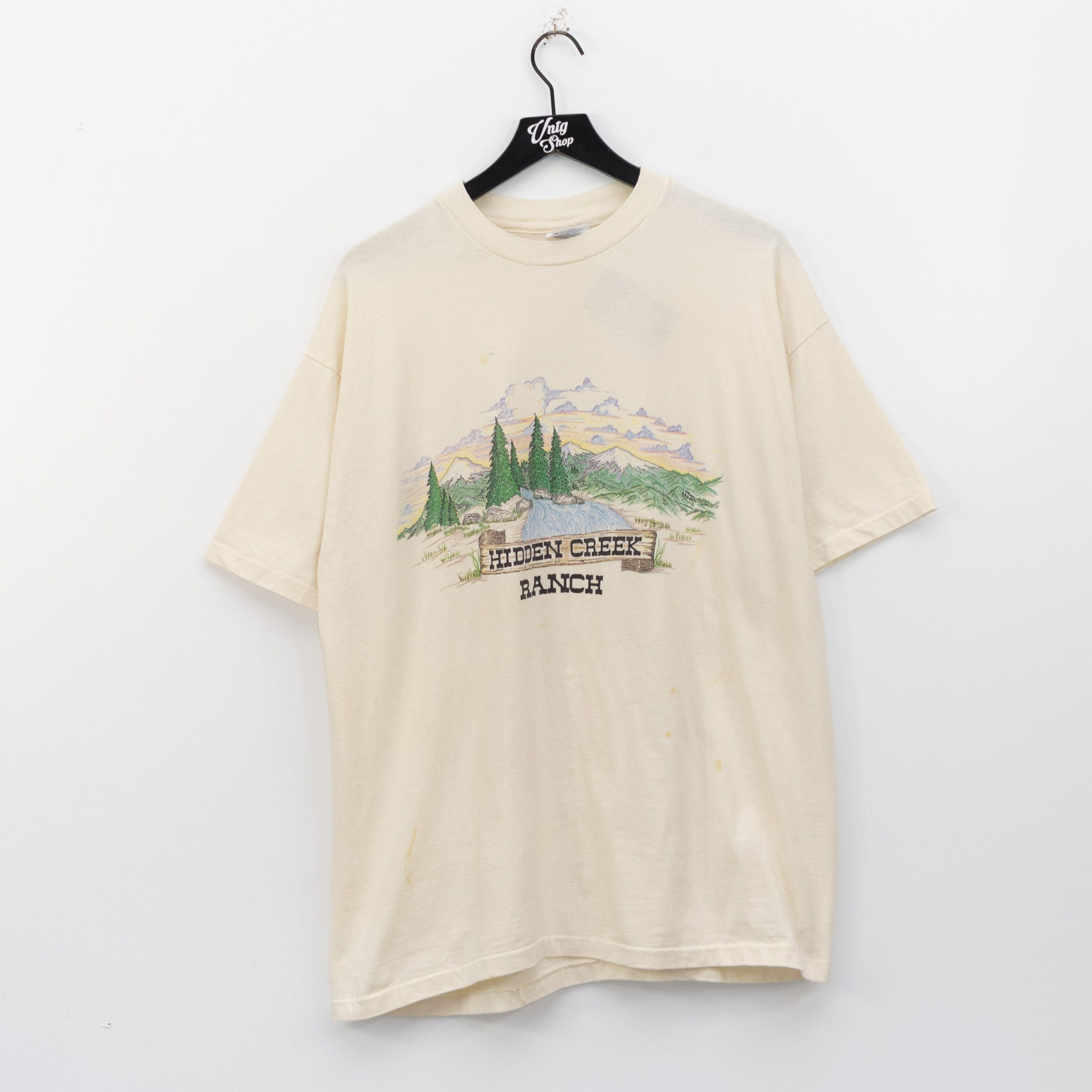 Vintage Vintage 90s Hidden Creek Ranch Nature Mountain T-Shirt | Grailed