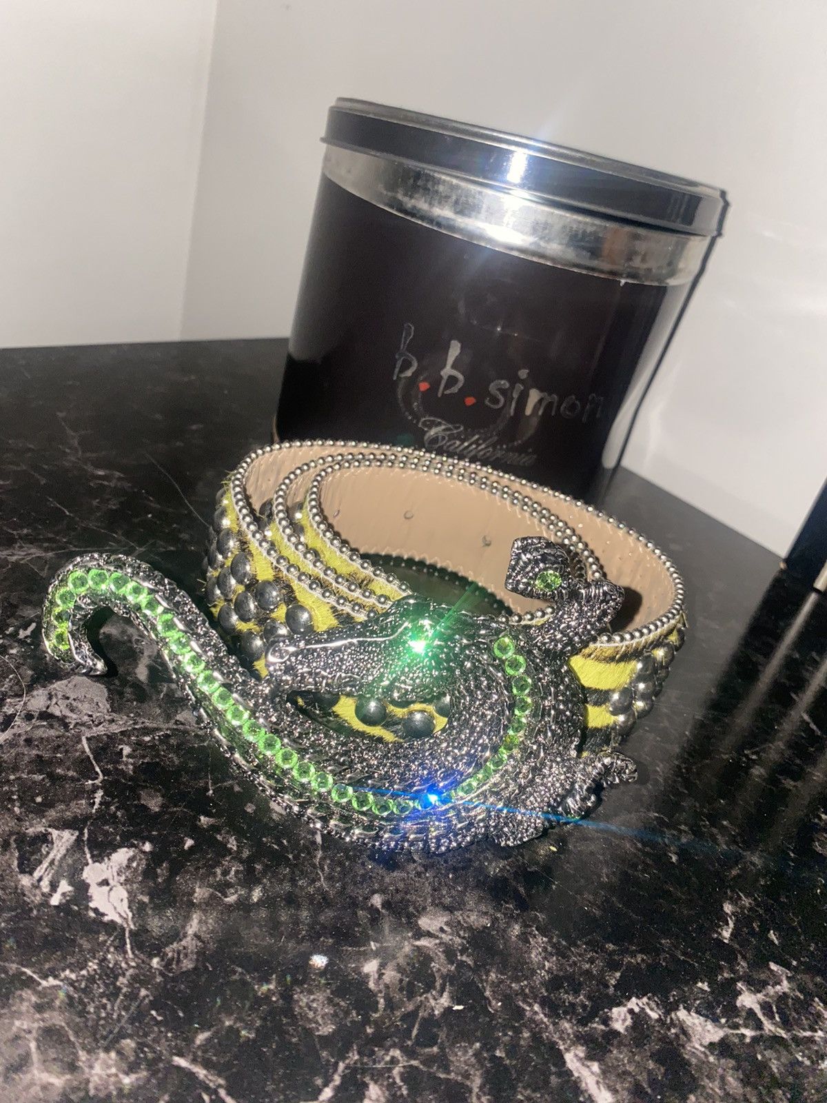 Bb Simon Bb Simon Green Alligator Belt Grailed