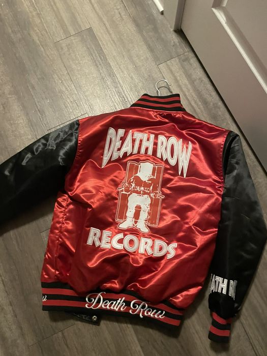Streetwear death row black and red bomber jacket | Grailed