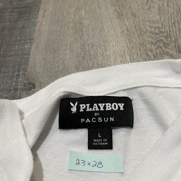 Pacsun PLAYBOY Midnight Motel Pac Sun White Neon Graphic T Shirt | Grailed