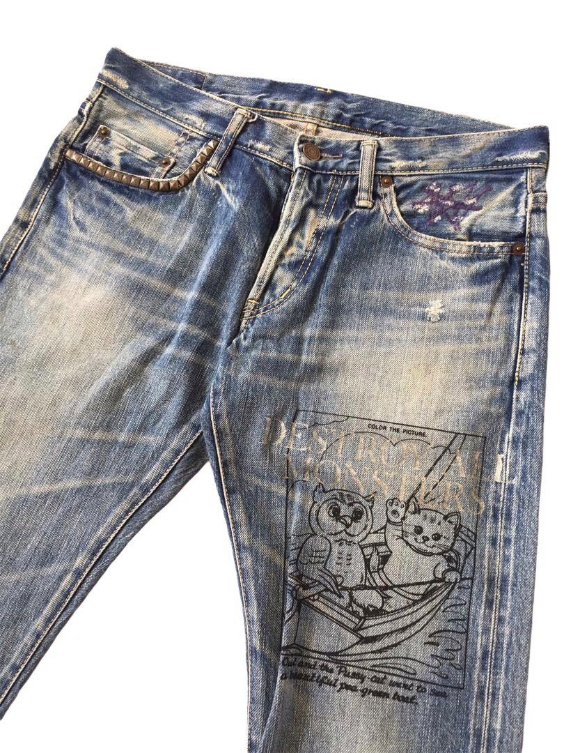Vintage Vintage Hysteric Glamour Destroy All Monsters Studded Jeans ...