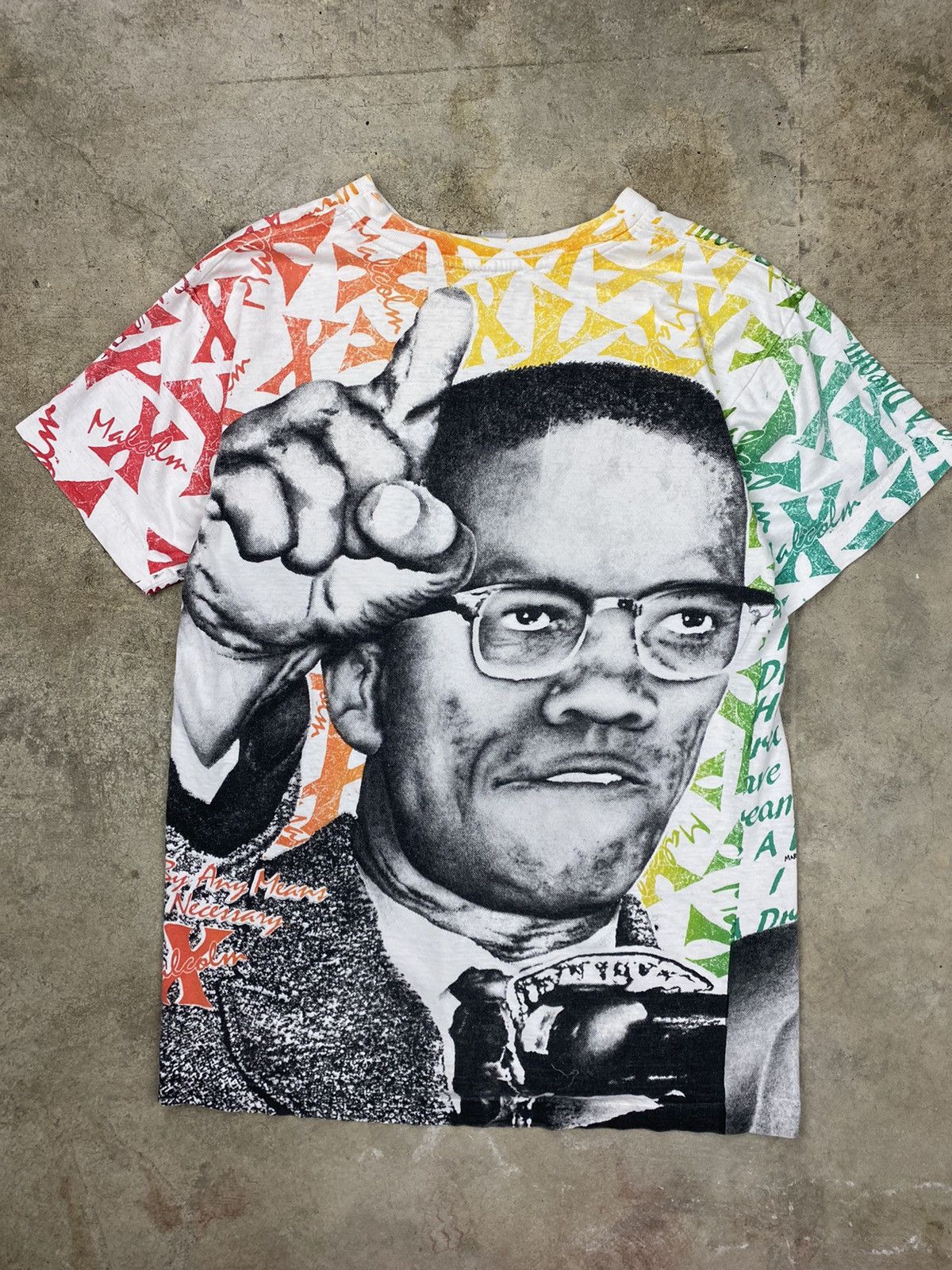 Vintage Vintage single stitch milk Martin Luther king Malcolm x aop ...