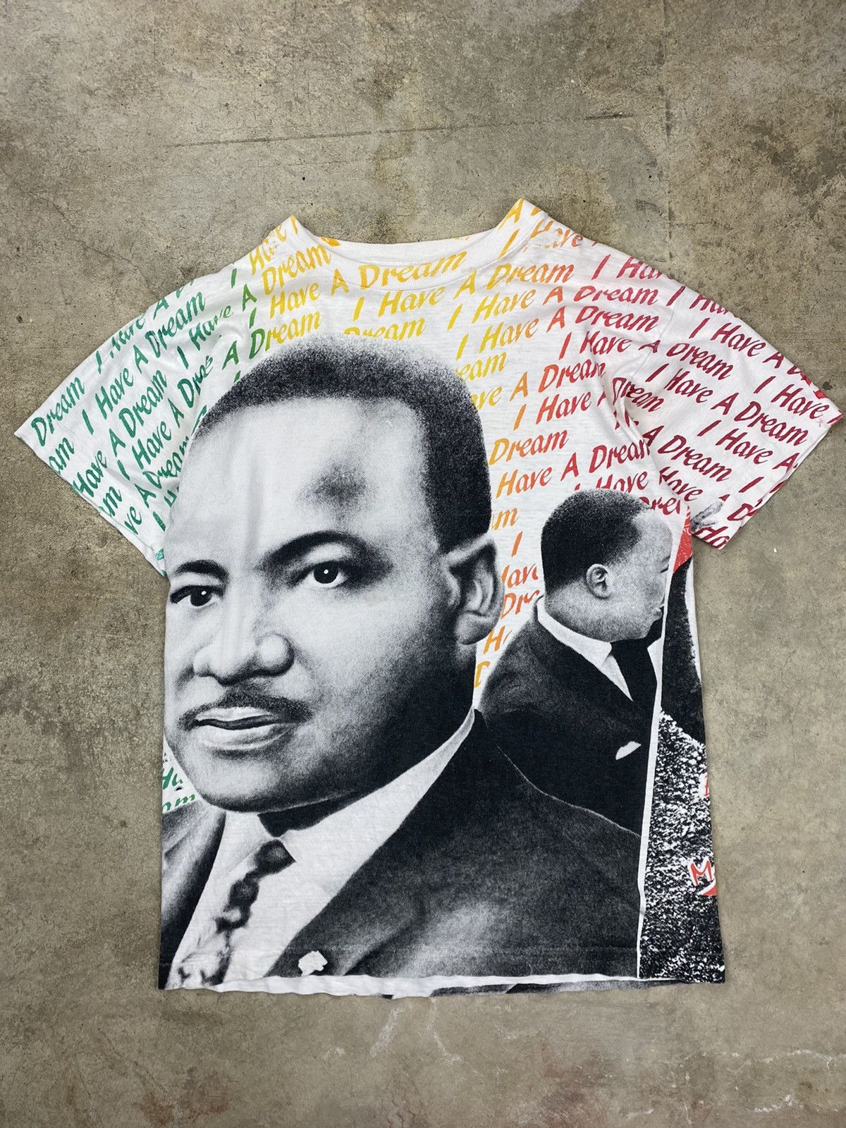 Vintage Vintage single stitch milk Martin Luther king Malcolm x aop ...