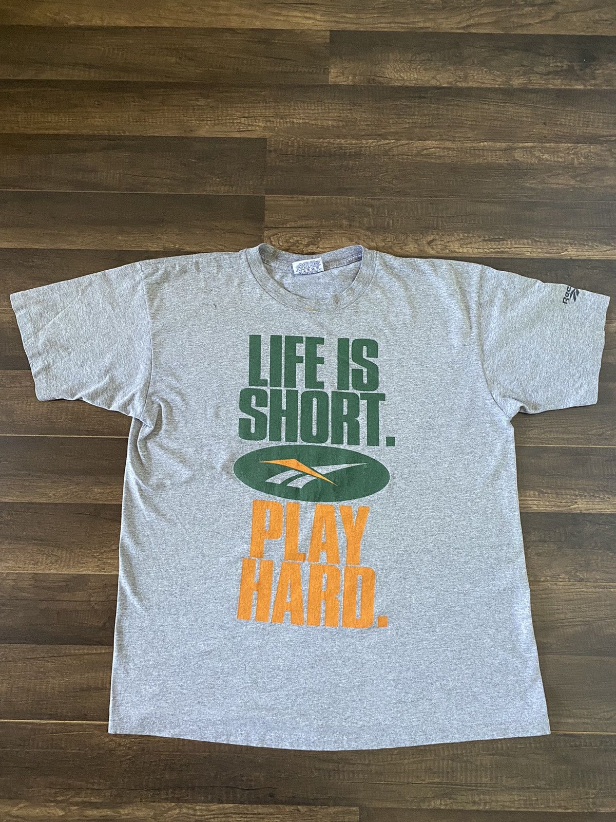 Reebok × Vintage Life is Short Play Hard Tee | Grailed