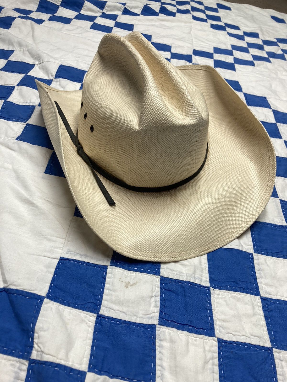 Vintage Vintage Resistol shantung Panama 6 7/8 western cowboy straw ... Vintage Vintage Resistol shantung Panama 6 7/8 western cowboy straw ...