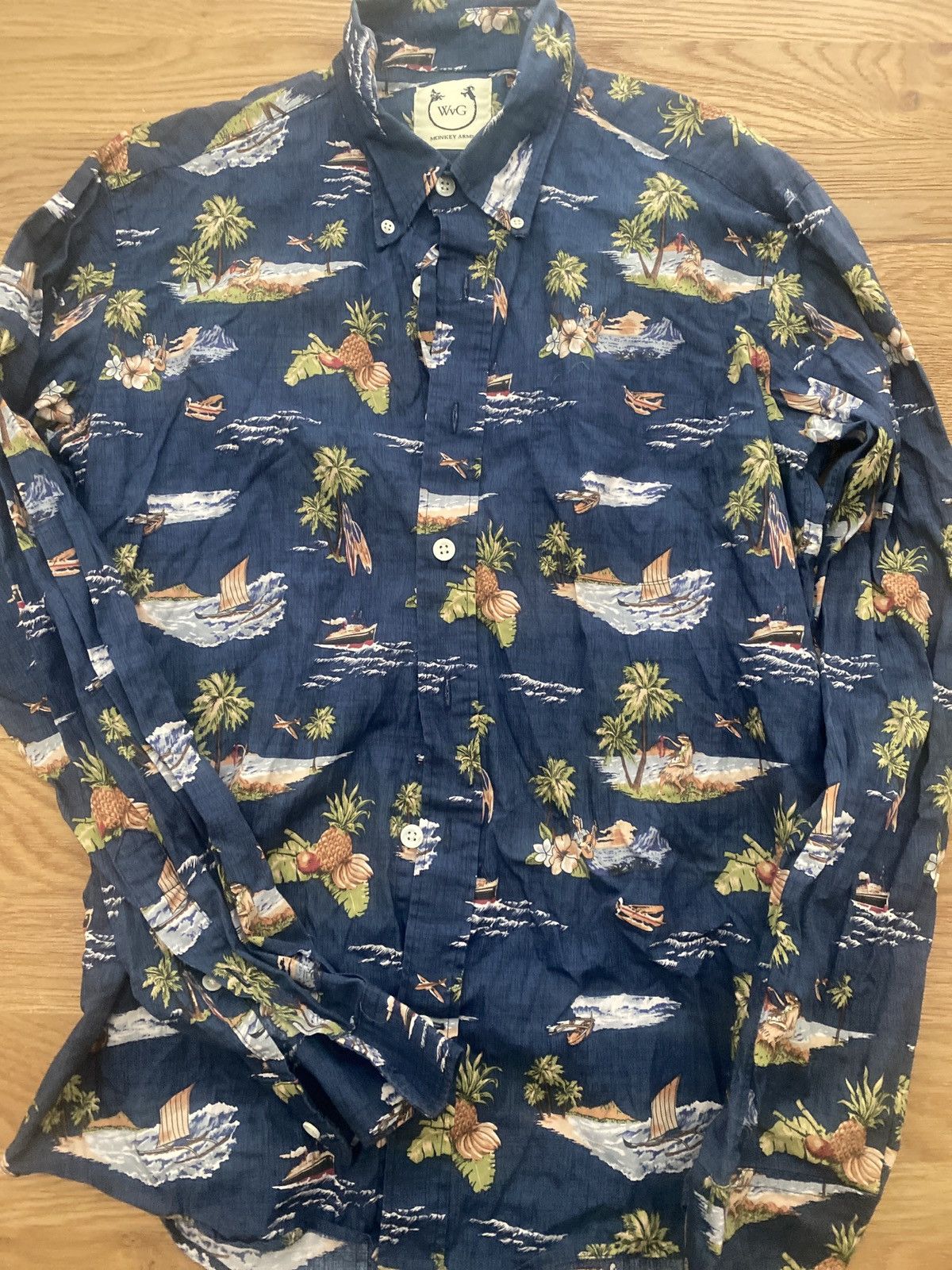 Wolf Vs Goat WvG Pineapple Shirt | Grailed