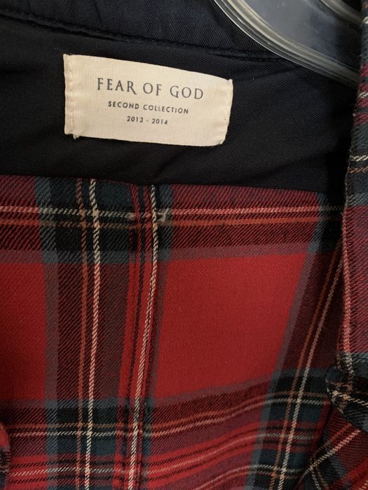 Fear of God Red flannel 2nd Collection | Grailed