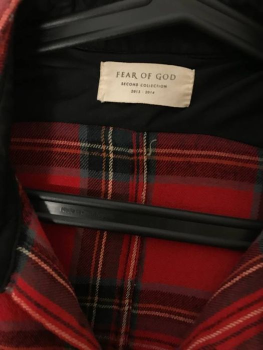 Fear of God Red flannel 2nd Collection | Grailed