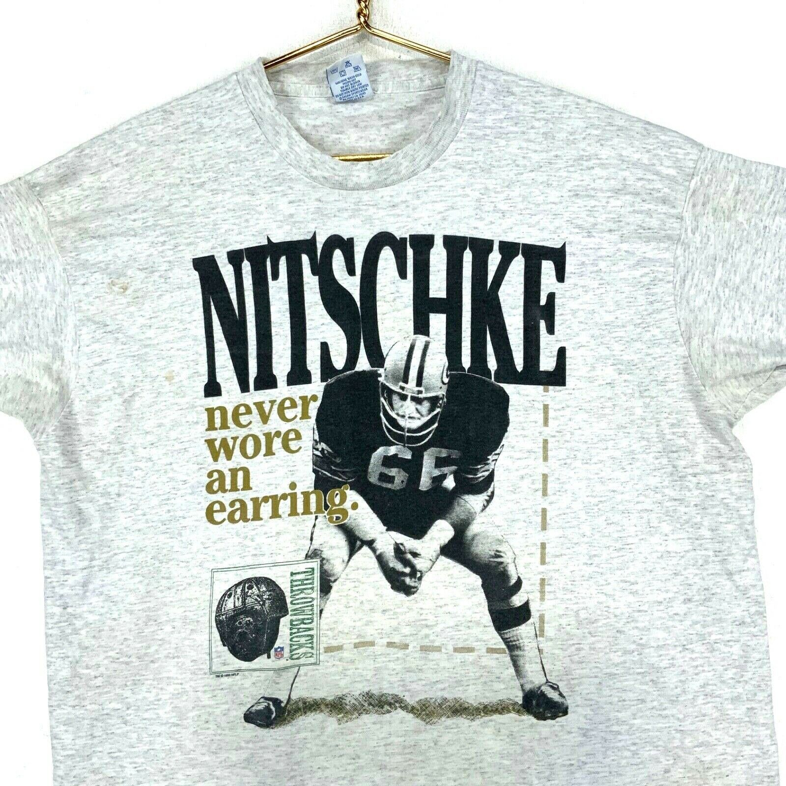 Vintage 1993 Ray Nitschke Never Wore An Earring Salem Vintage T-shirt ...
