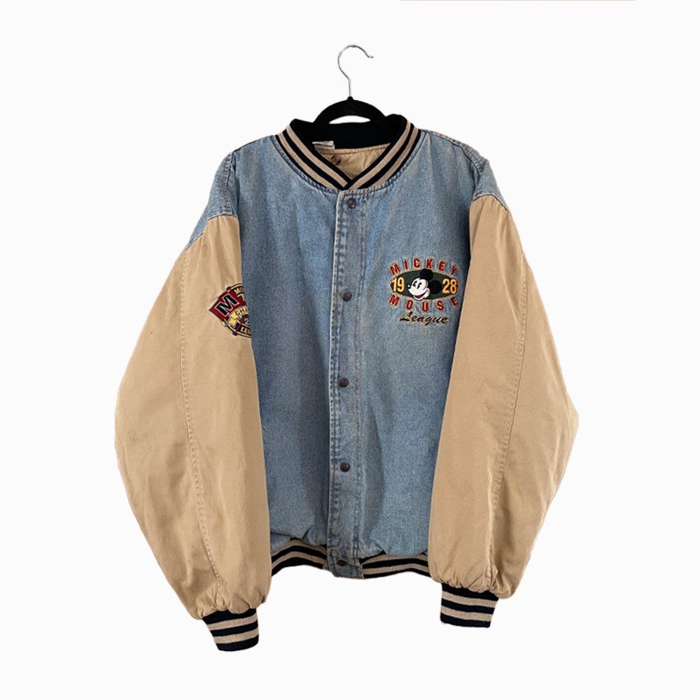 Disney × Mickey Mouse × Vintage Disney Mickey Mouse League Heavy Denim ...