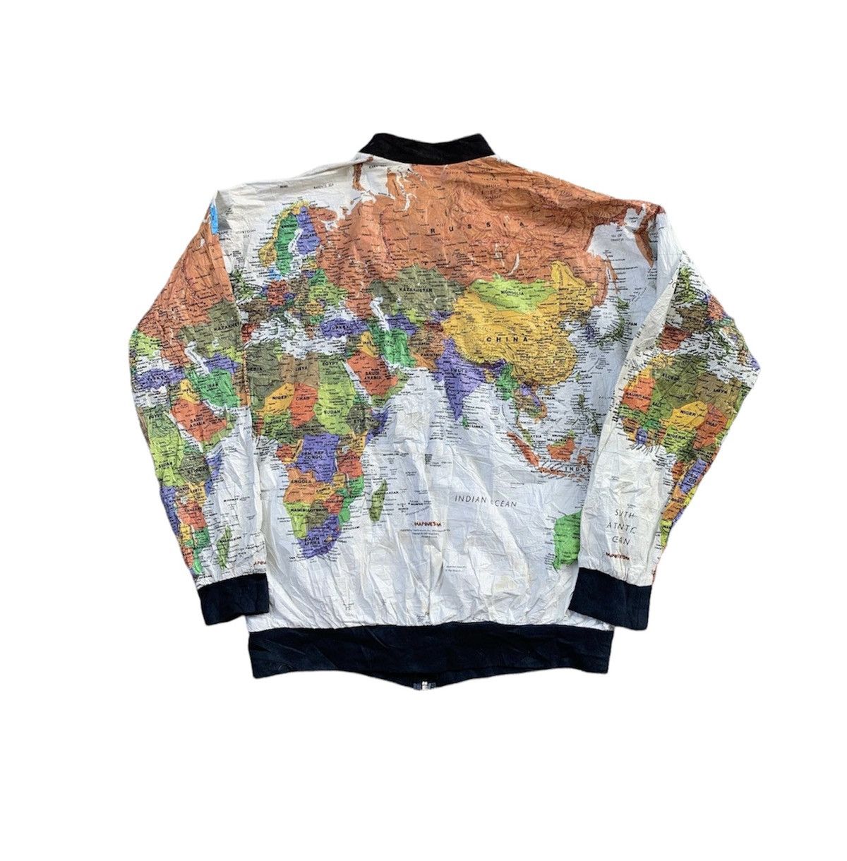 Vintage Vintage 90s Leslie Jordan World Maps Kurtcobain Jacket | Grailed