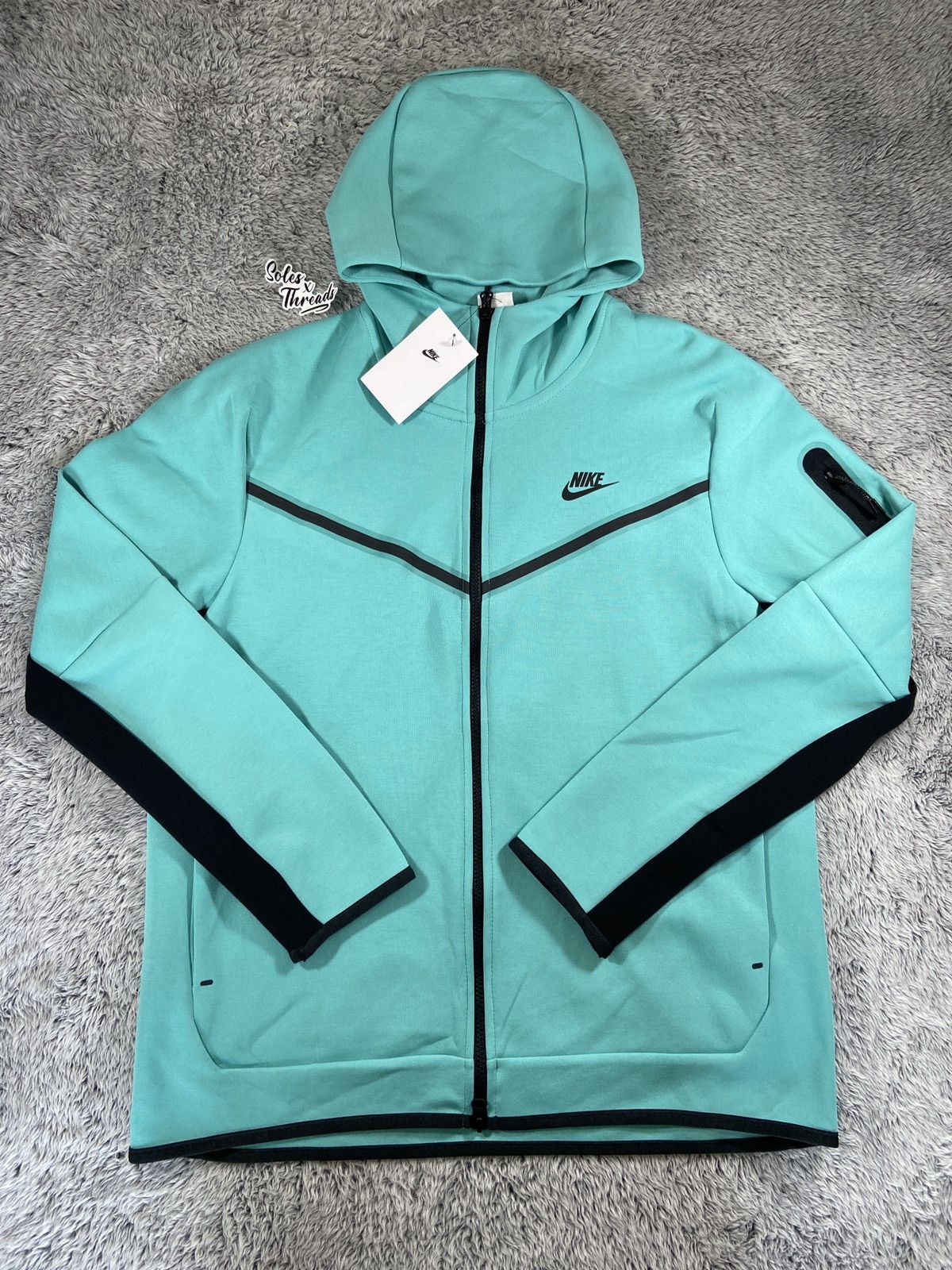 Nike Nike Tech Fleece Full-Zip Hoodie Men's Washed Teal SZ Large | Grailed
