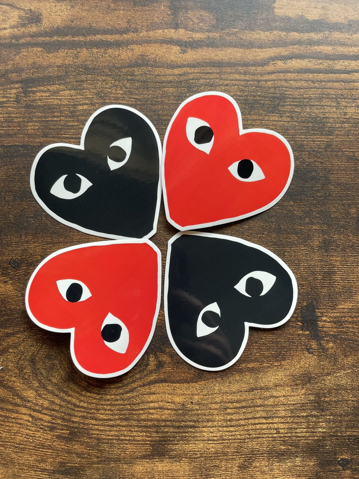 Comme des Garcons CDG Sticker Set of 4 Black & Red | Grailed