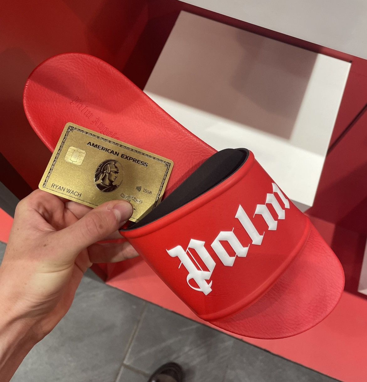 Palm Angels Palm Angels Red Pool Slides | Grailed