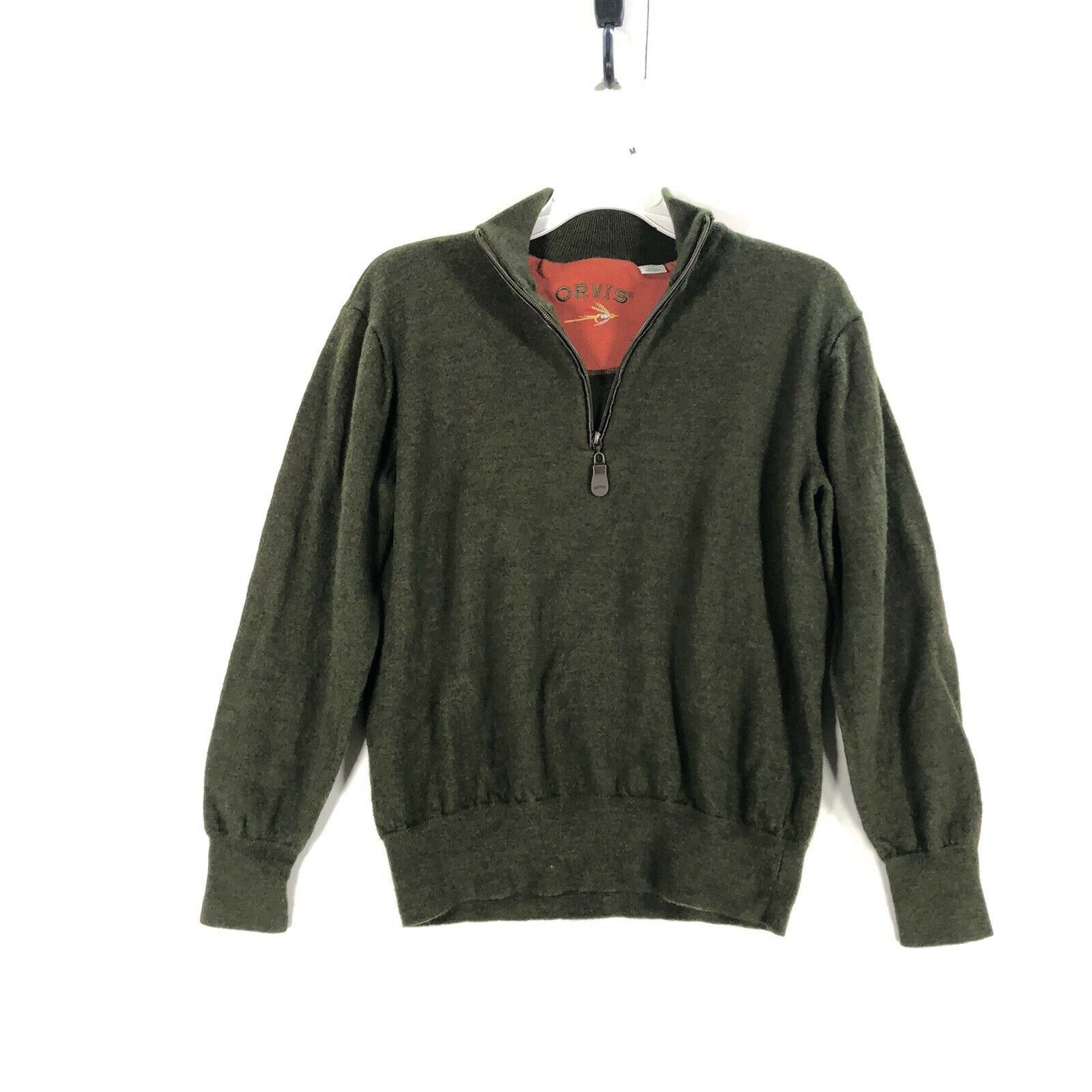 Orvis Orvis Sweater Mens Small (large) Green Half Zip Pullover Hiking ...