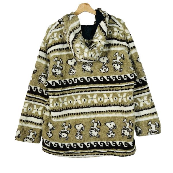 Peanuts Peanuts long coat sherpa big logo nice design | Grailed