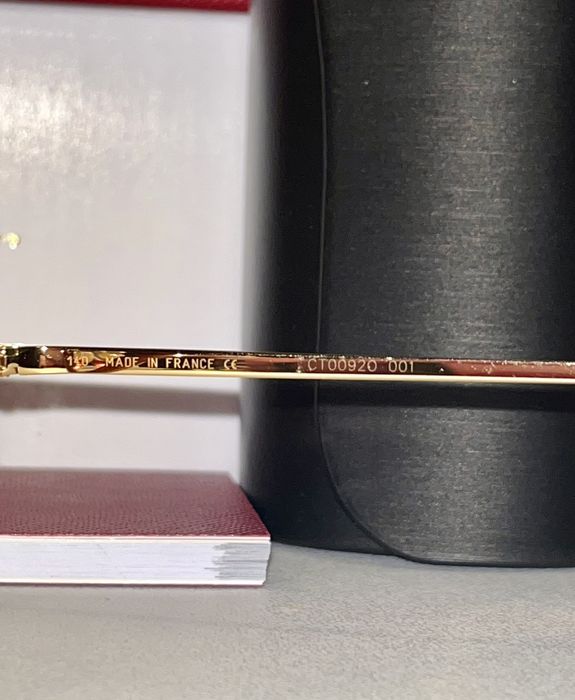 Cartier Cartier rimless Diamond cut Red sunglasses BIG C CT00920 | Grailed